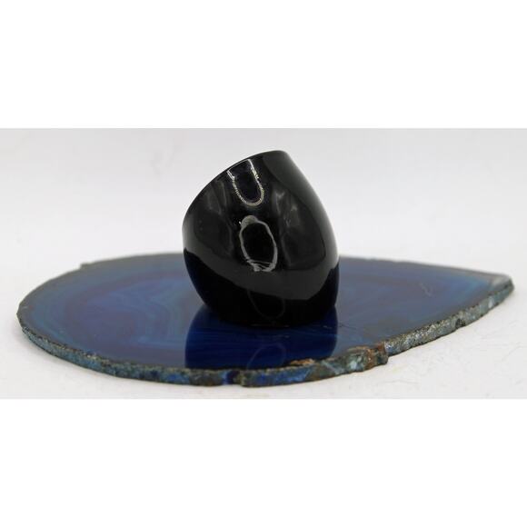 American Vintage | Jewelry | 97s Handblown Black Glass Ring | Poshmark